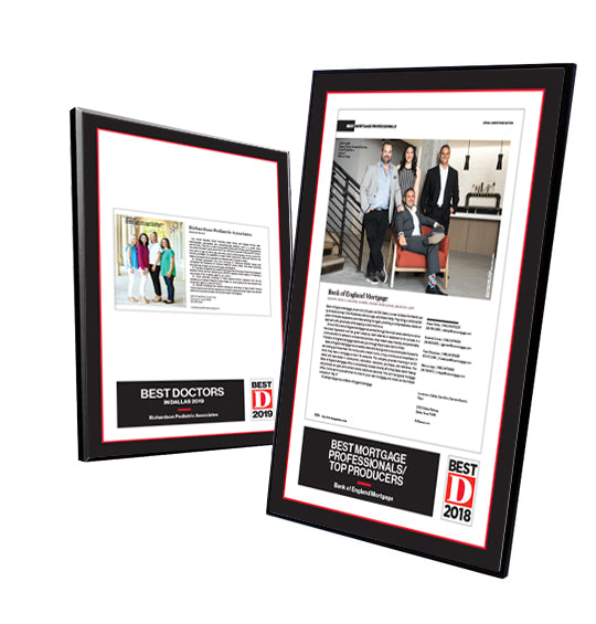D Magazine Plaques – PopMount Inc